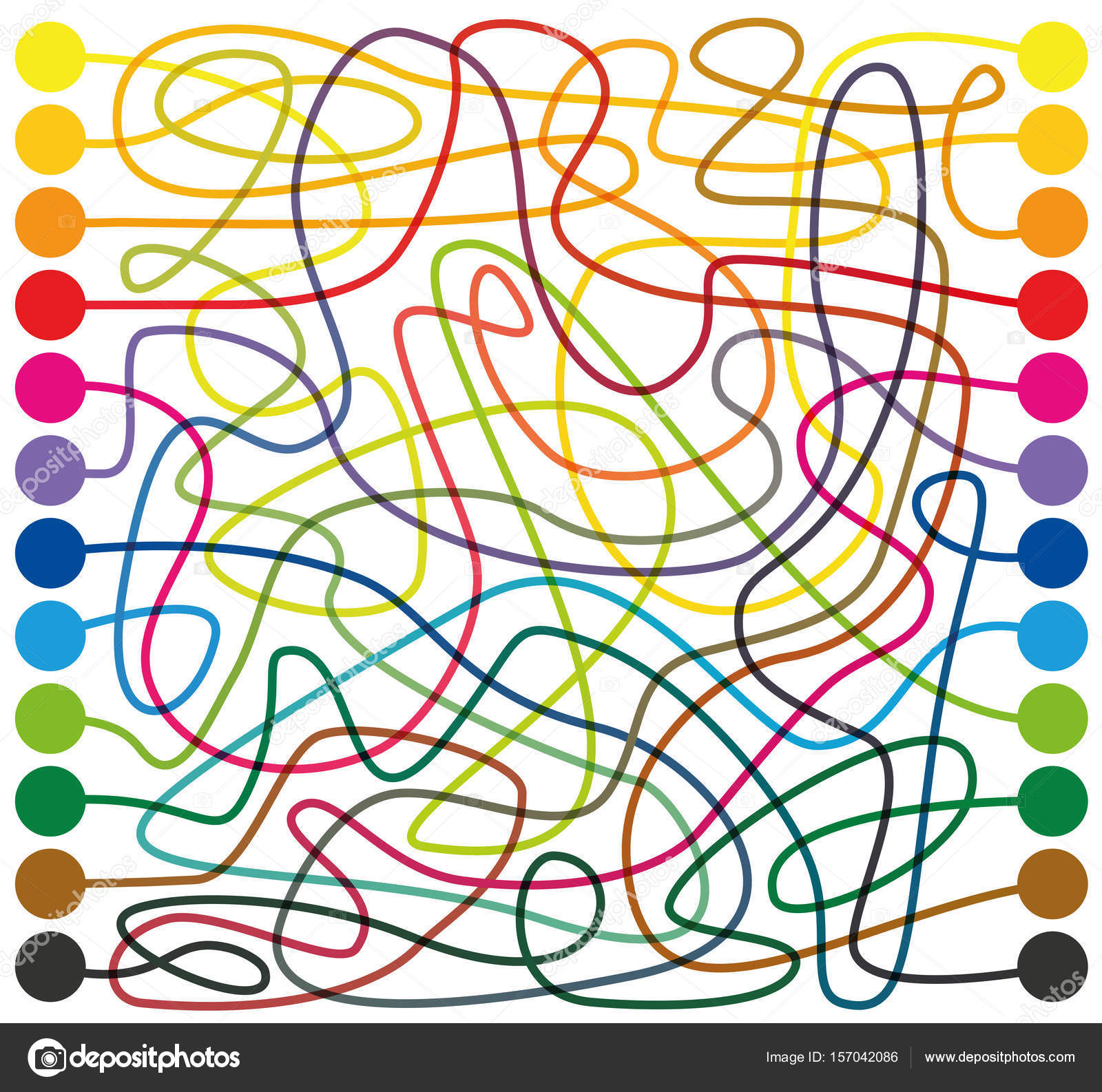 Labirinto Linhas coloridas Labirinto Vetor de ©Furian 157042086