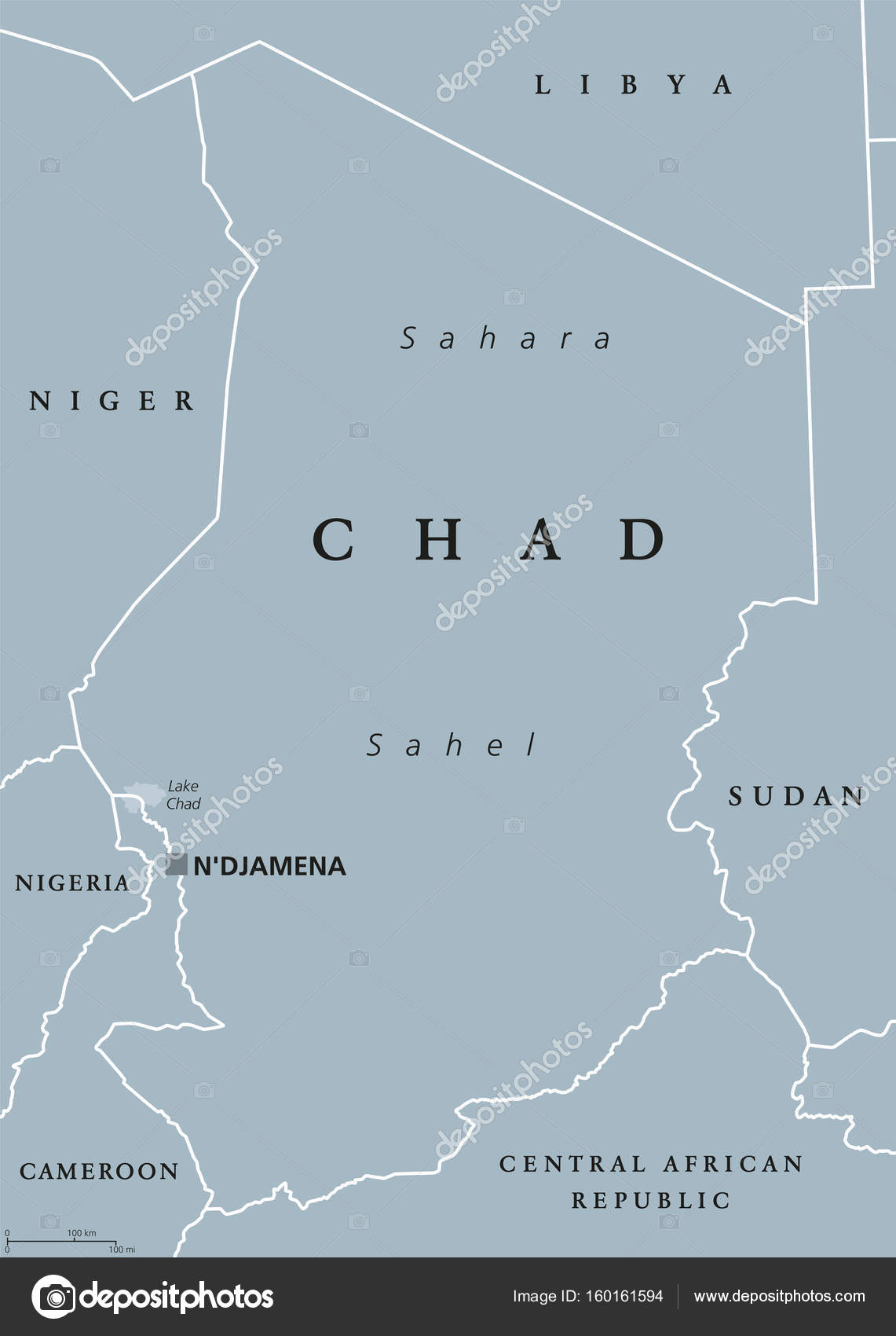Chad political map Stock Vector by ©Furian 160161594