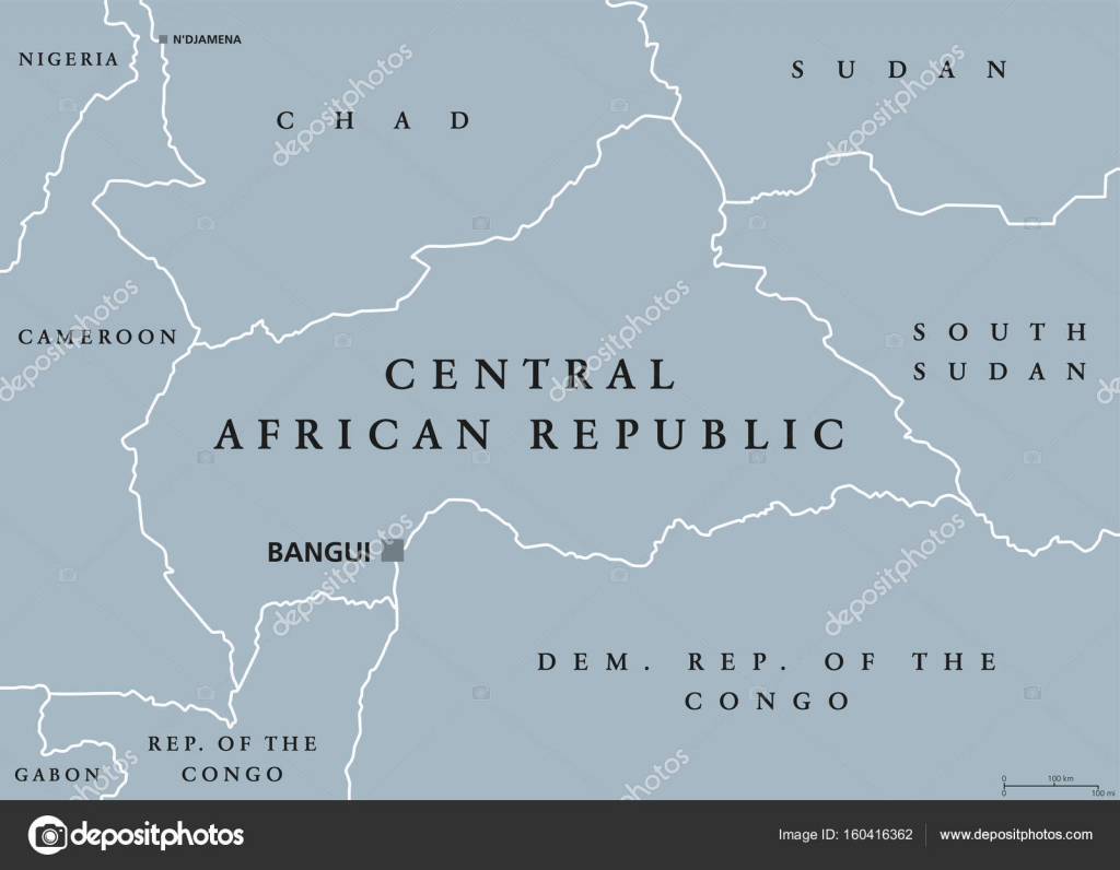 Central African Republic political map Stock Vector by ©Furian 160416362