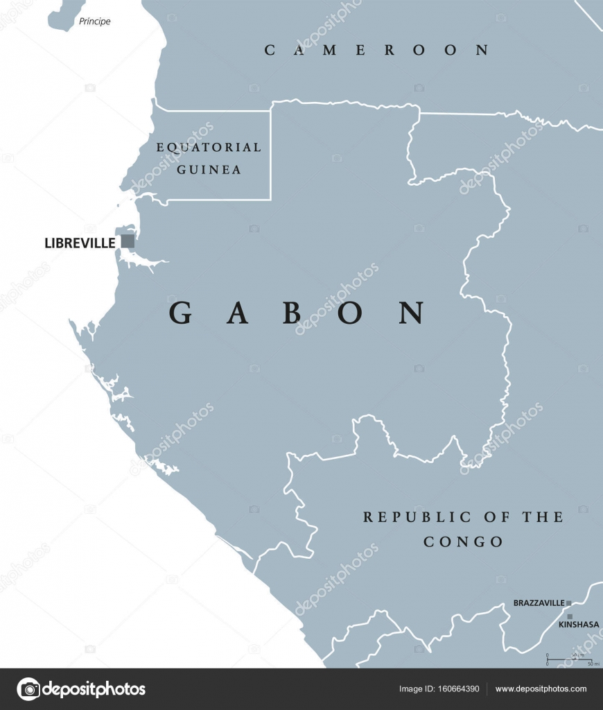 Gabon political map Stock Vector by ©Furian 160664390