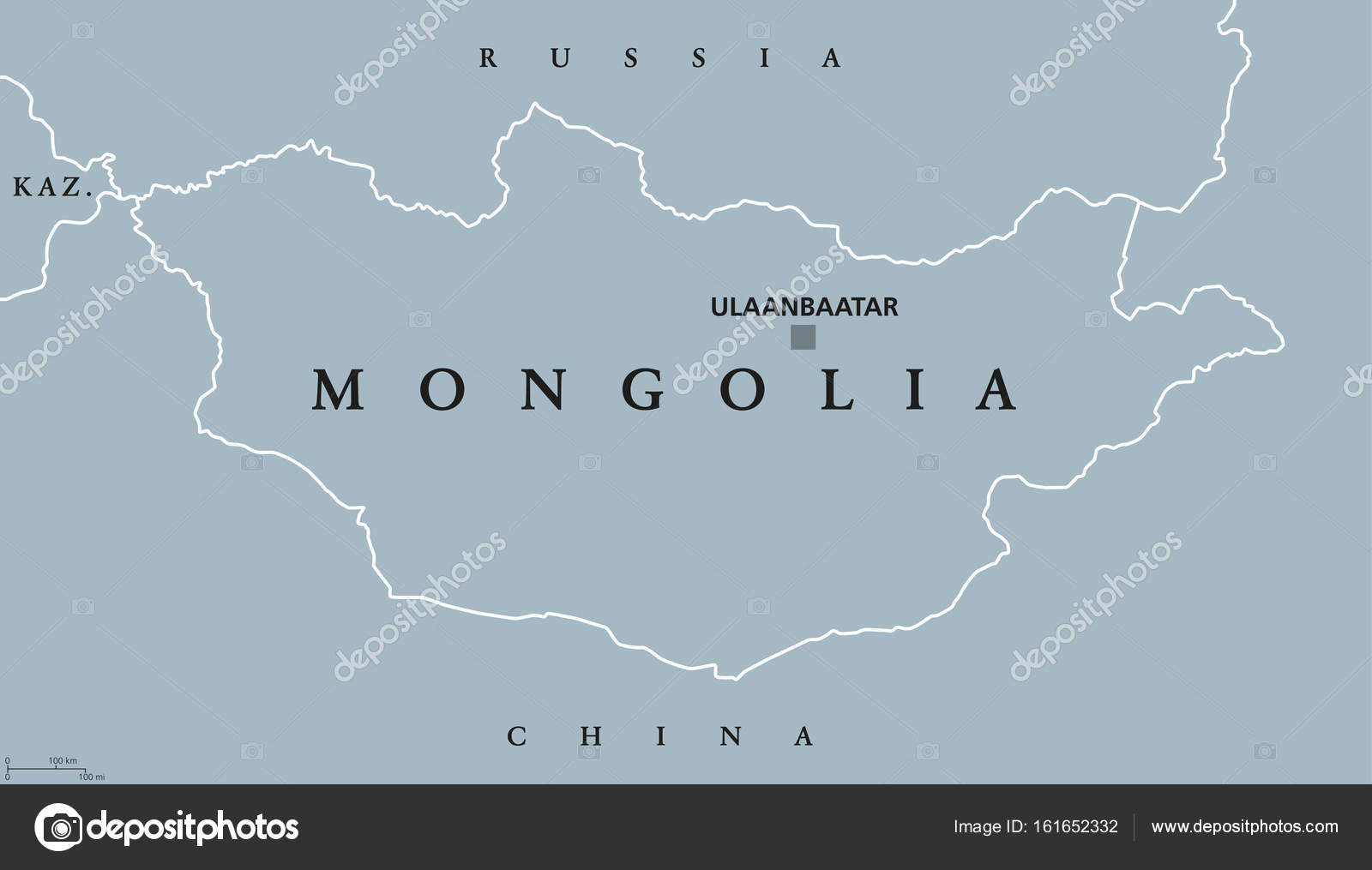 Mongolia political map Stock Vector by ©Furian 161652332