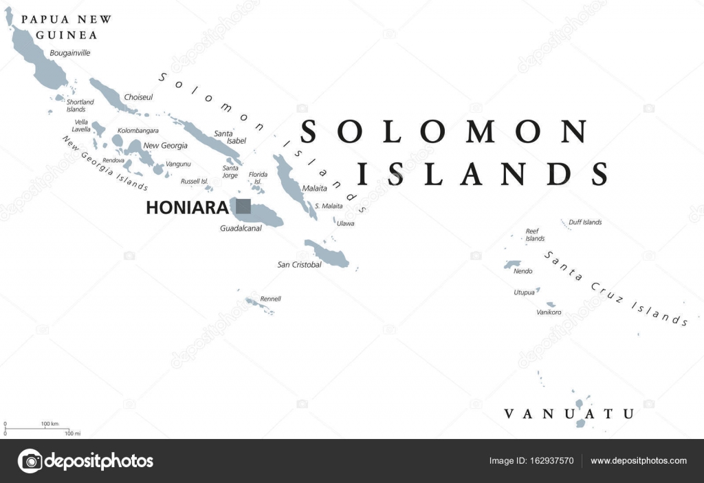 Solomon Islands political map Stock Vector Image by ©Furian #162937570