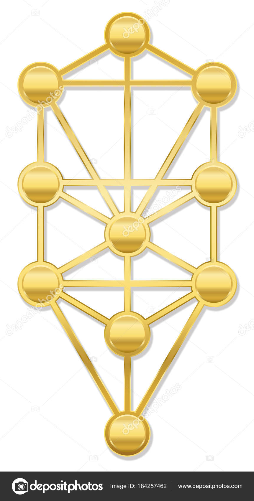 Tree Of Life Golden Kabbalah Symbol Stock Vector Image by ©Furian ...