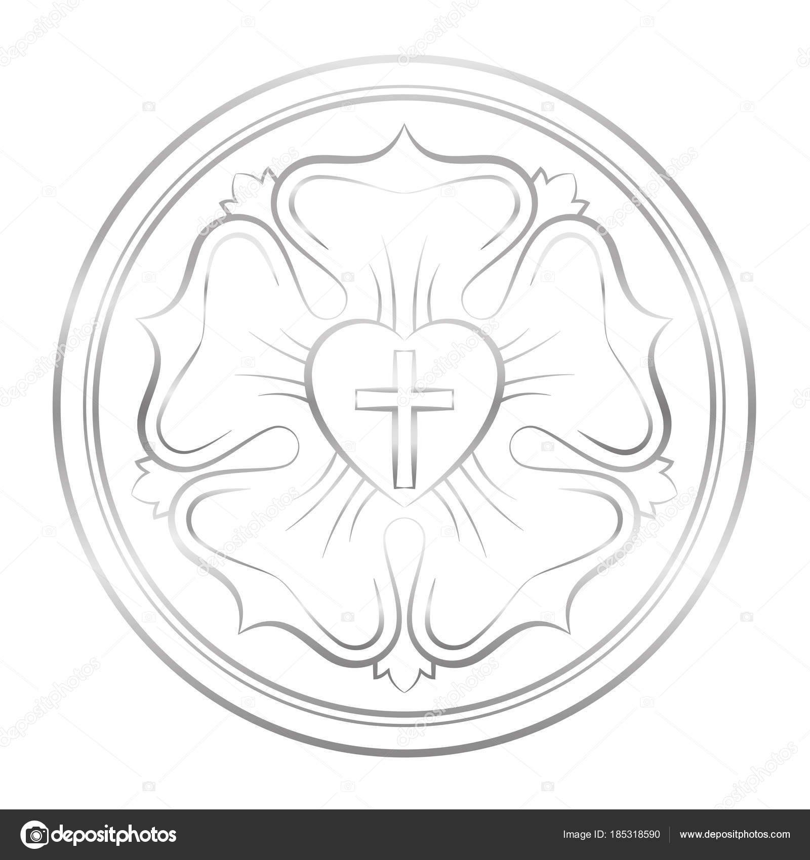 Luther Symbol Silver Rose Stock Vector Image by ©Furian #185318590