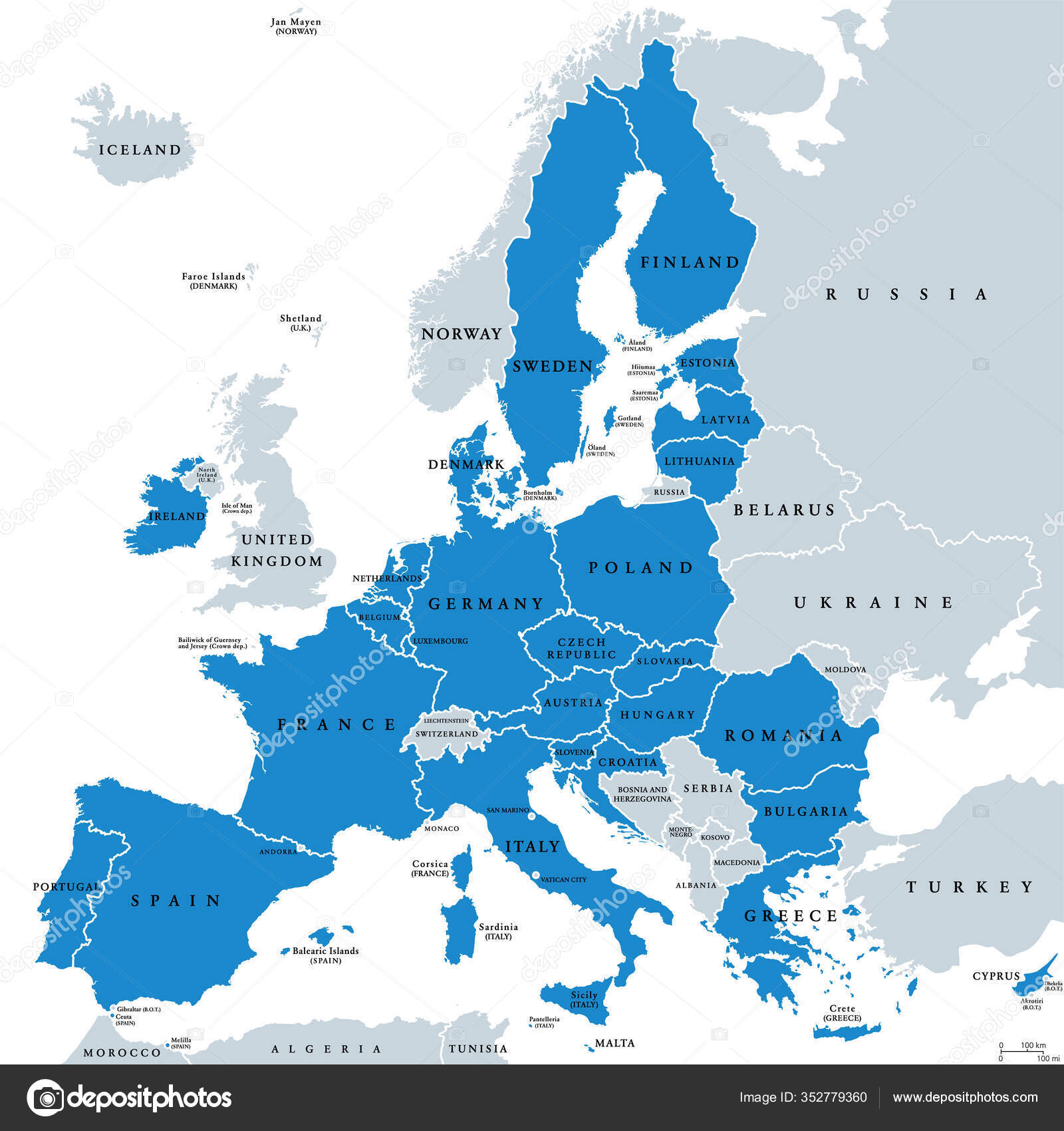 Mapa Político De Europa 2024