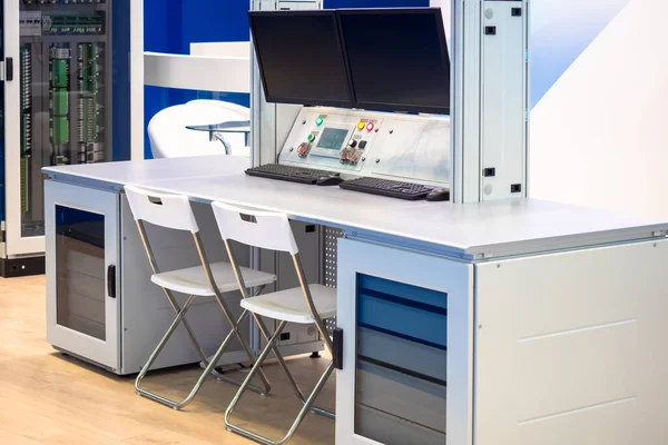 Control panel at an industrial enterprise. The dispatcher's workplace ...