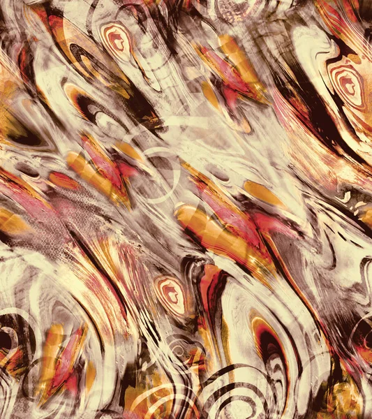 Abstract background in warm colors. Crazy art design. Acrylic painting ...