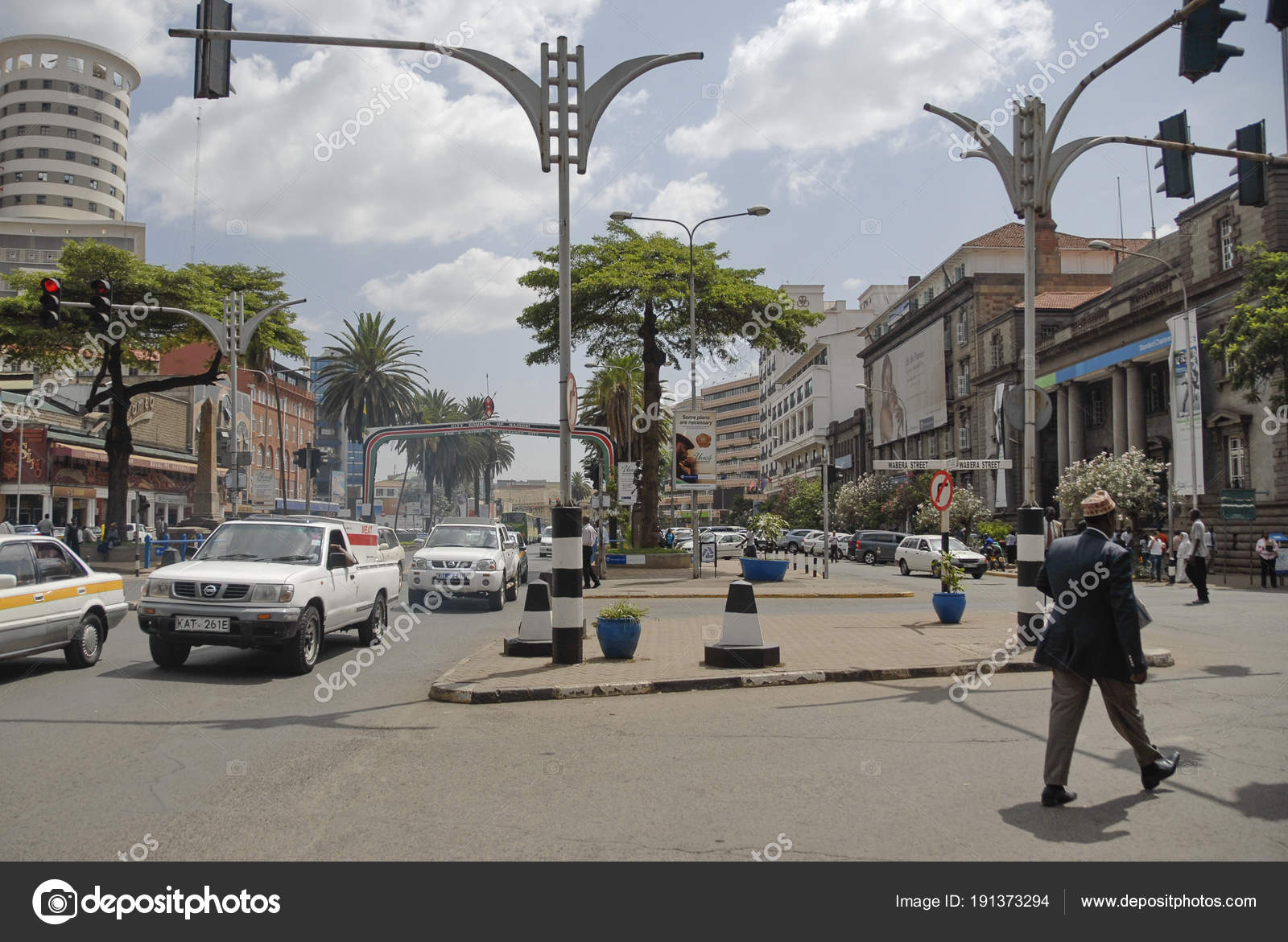 Nairobi Kenya March 2012 City Traffic Kenyatta Avenue Nairobi Kenya ...