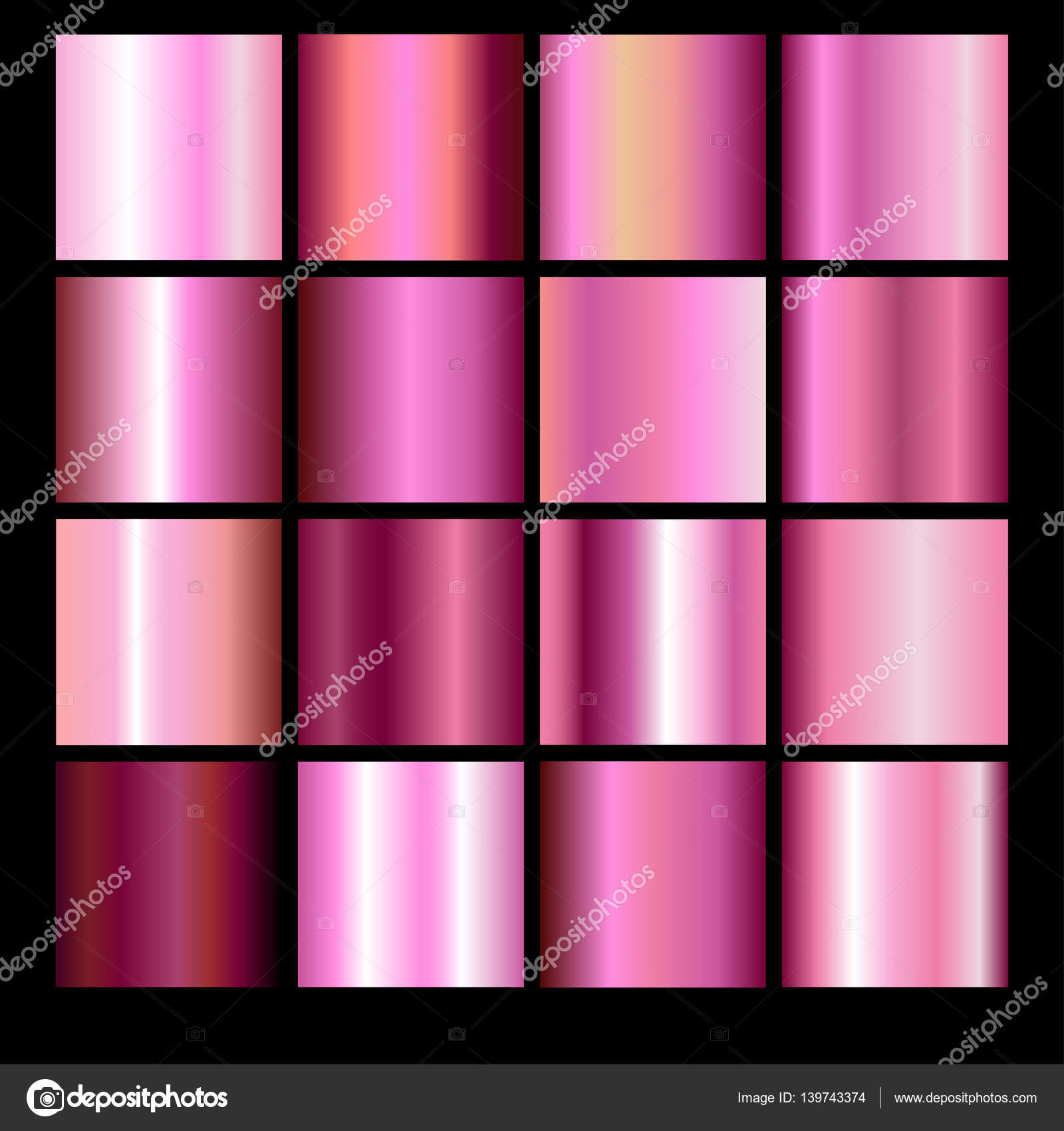 Pink gradient set Stock Vector Image by ©Vasimila #139743374