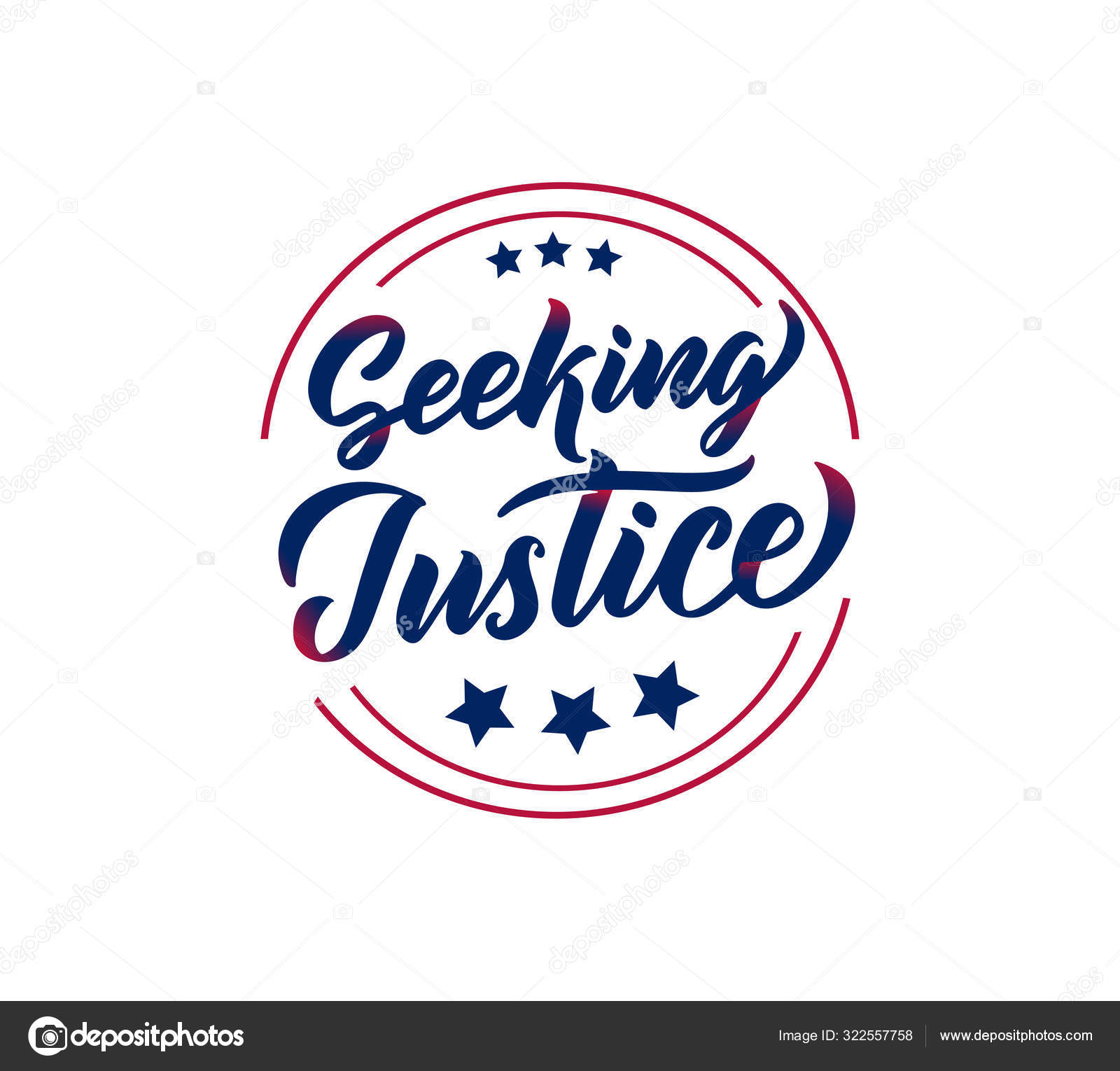 Seeking Justice phrase, logo, stamp. Creative lettering Stock Vector by ...