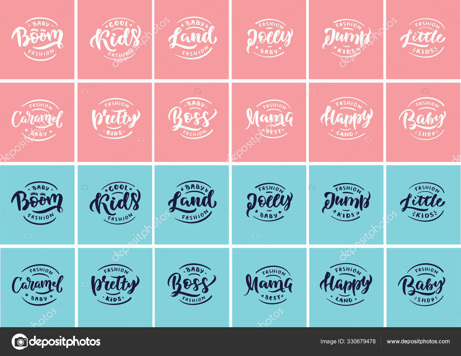 Hand-drawn template vector logo set for shop. Collection of labels ...