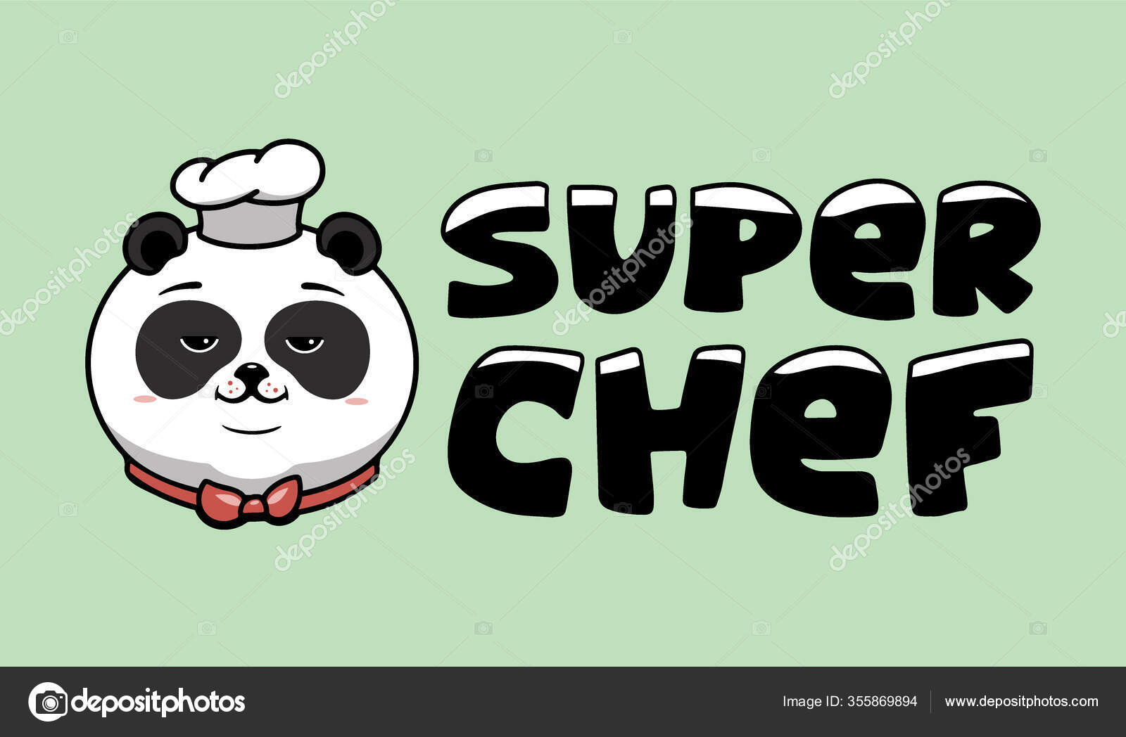 Super Chef Logo Cooking Template Hand Drawn Text Phrase Funny Stock ...