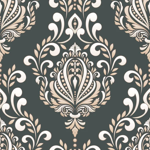 Vector Volumetric Damask Seamless Pattern Element Elegant Luxury ...