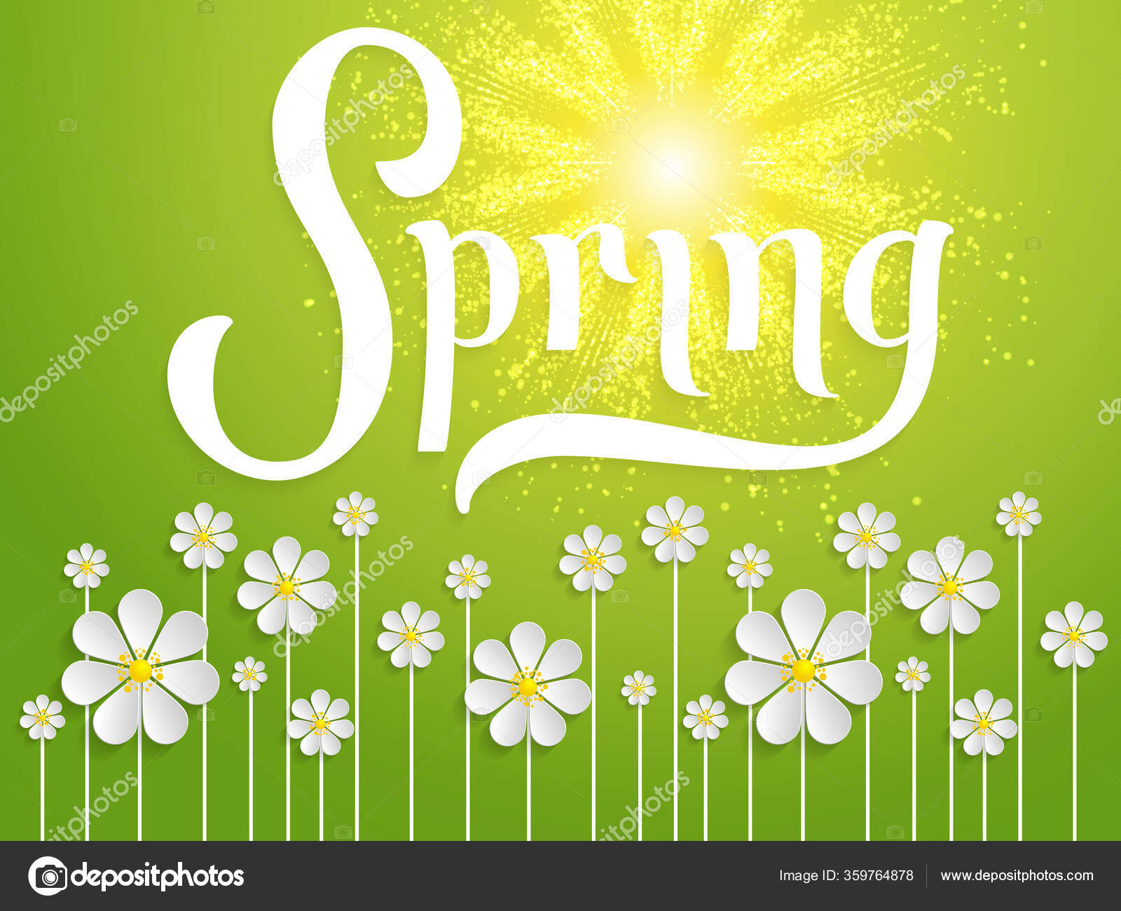 Elegant Vector Spring Invitation Card Vector Invitation Card Green ...