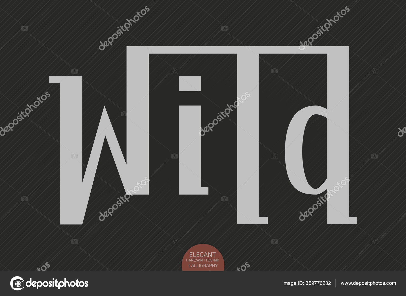 Hand Drawn Lettering Wild Elegant Modern Handwritten Calligraphy Vector ...