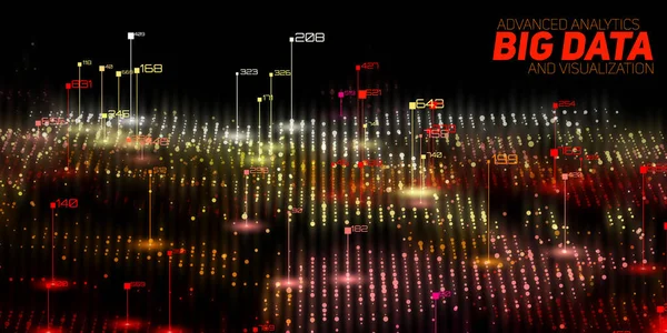 Vector abstract 3D big data visualization. Futuristic infographics ...