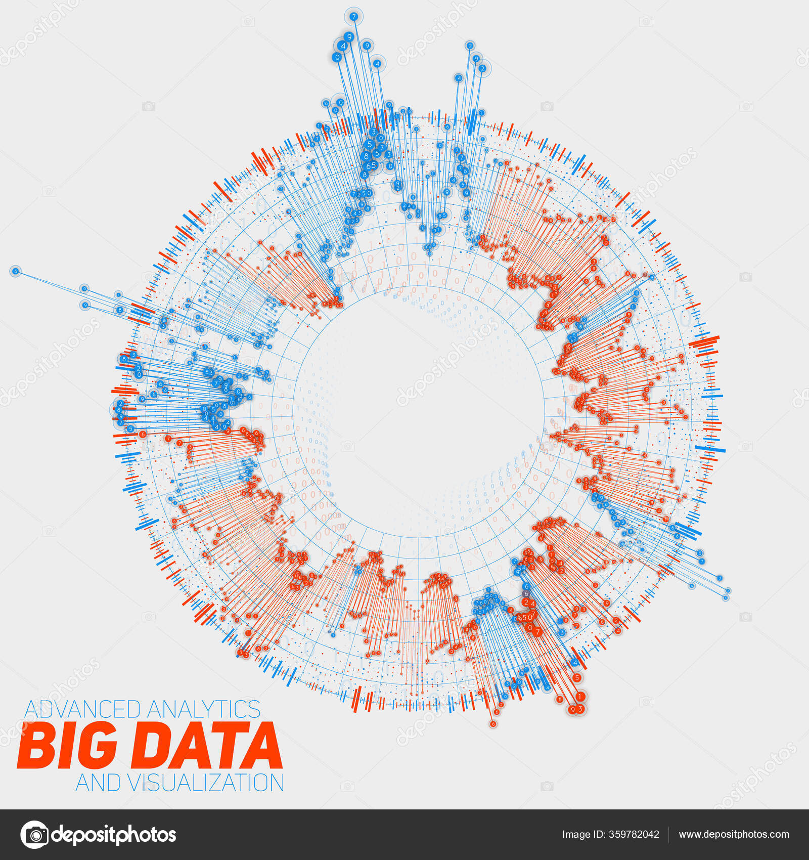 Big Data Circular Visualization Futuristic Infographic Information Aesthetic Design Visual Stock ...