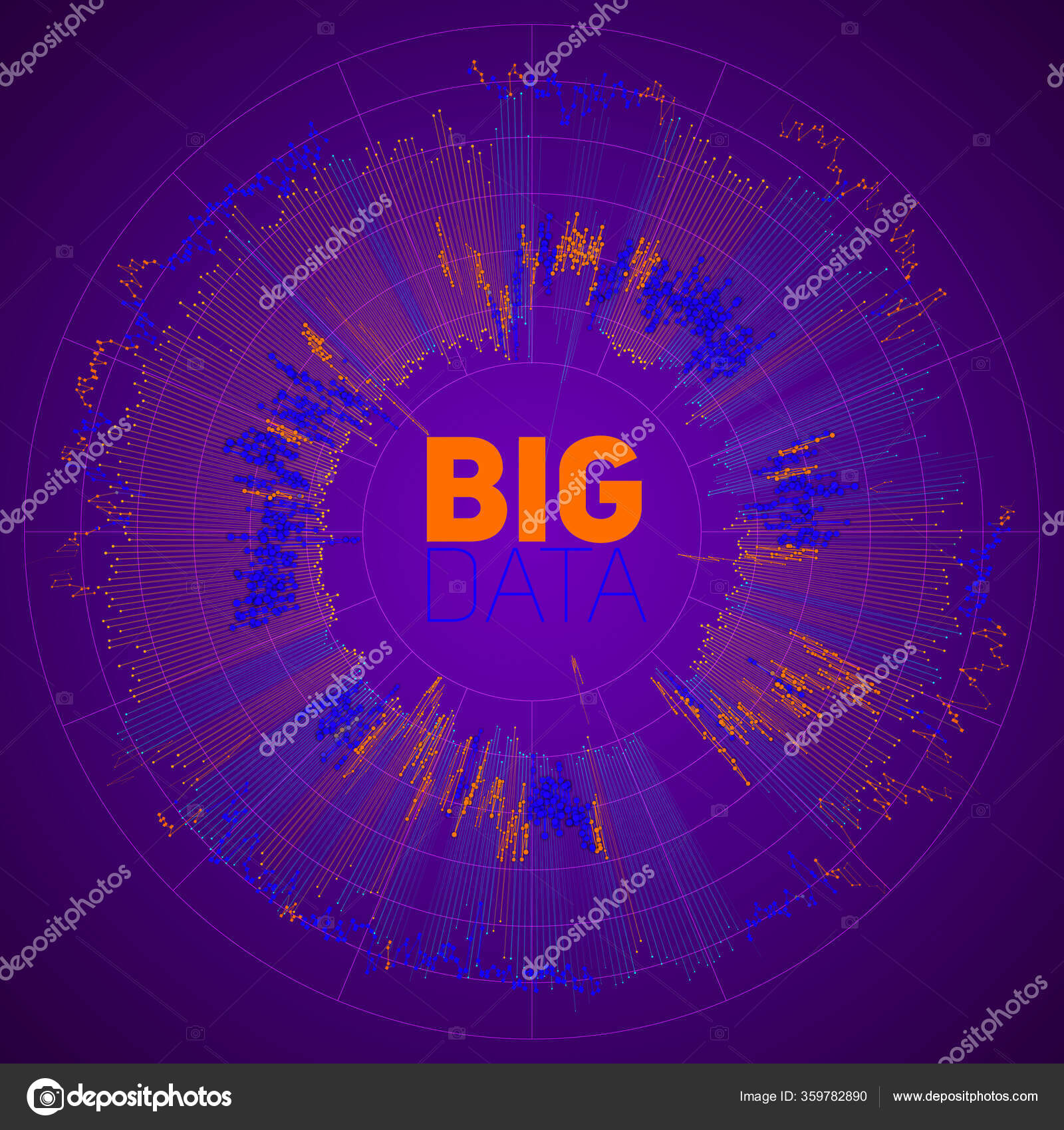 Big Data Circular Visualization Futuristic Infographic Information ...
