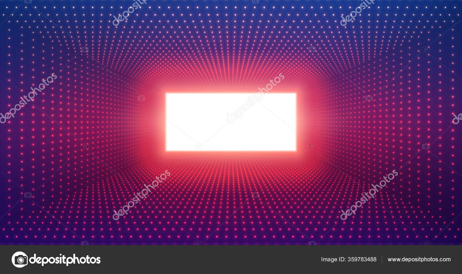 Vector Infinite Rectangular Tunnel Shining Flares Violet Background ...