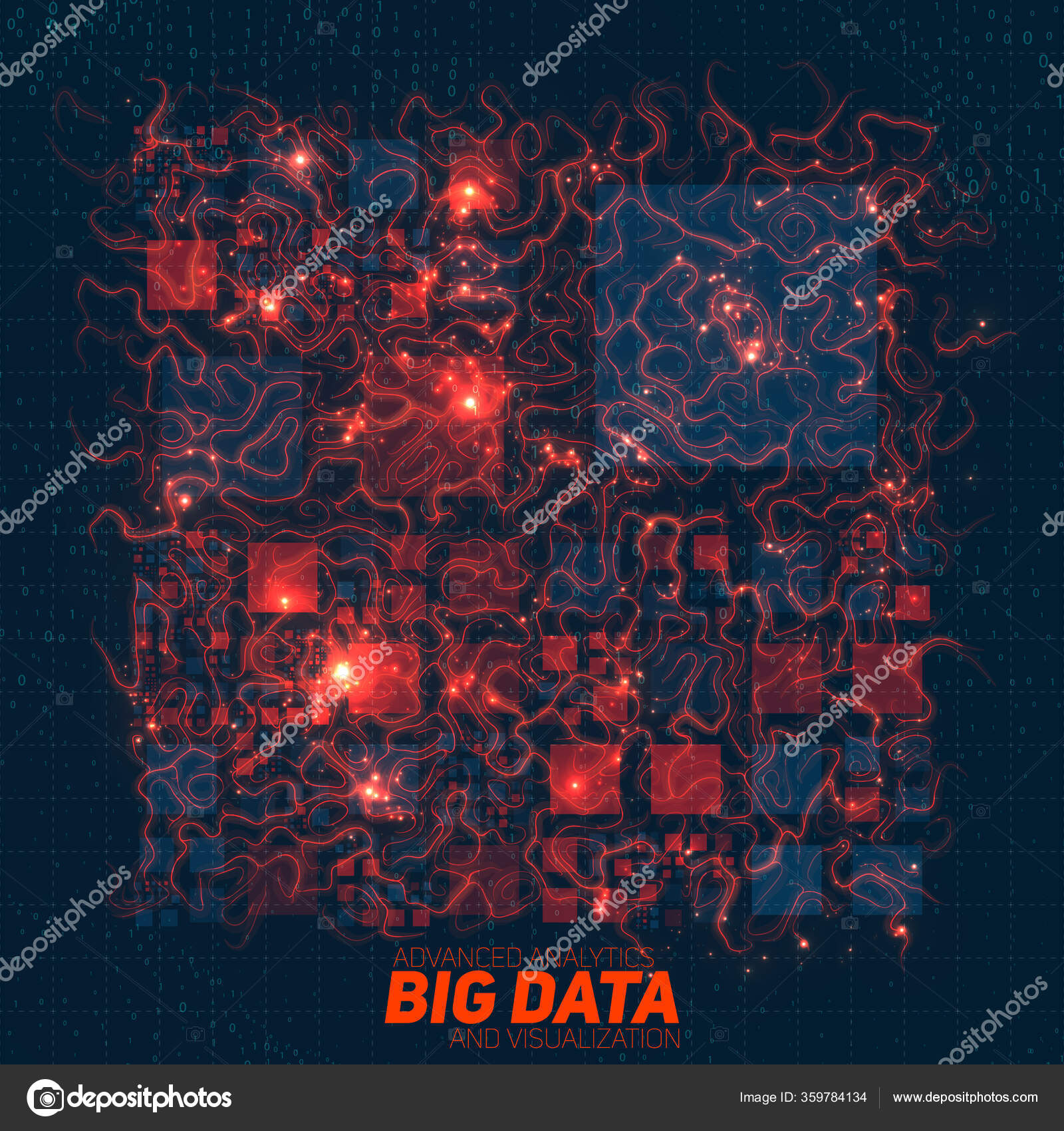 Futuristic Big Data Visualization Cybernetic Infographic Information ...