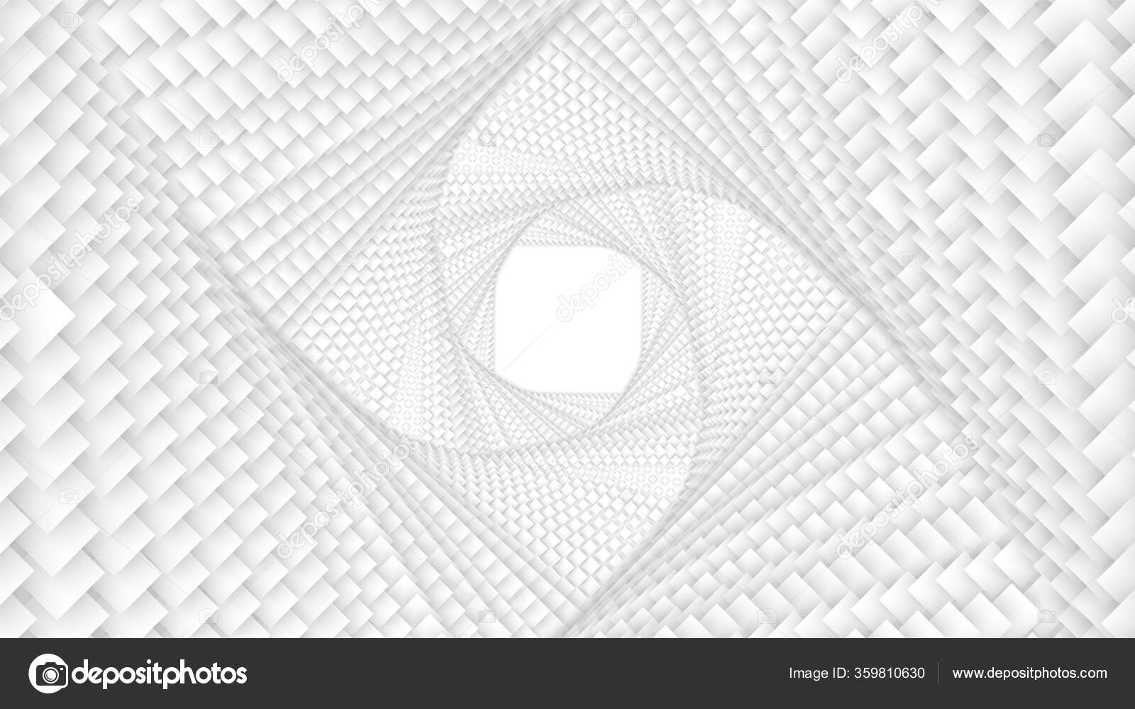 Vector Infinite Twisted Rhombic Square White Tunnel Squares Soft Shadow ...