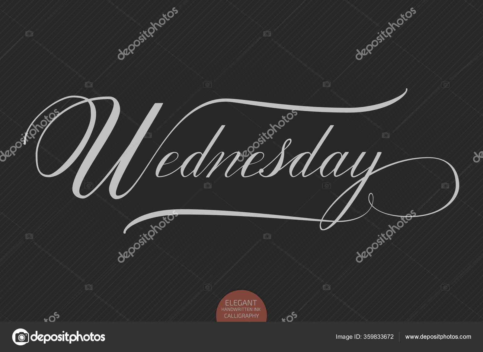 Hand Drawn Lettering Wednesday Elegant Modern Handwritten Calligraphy ...