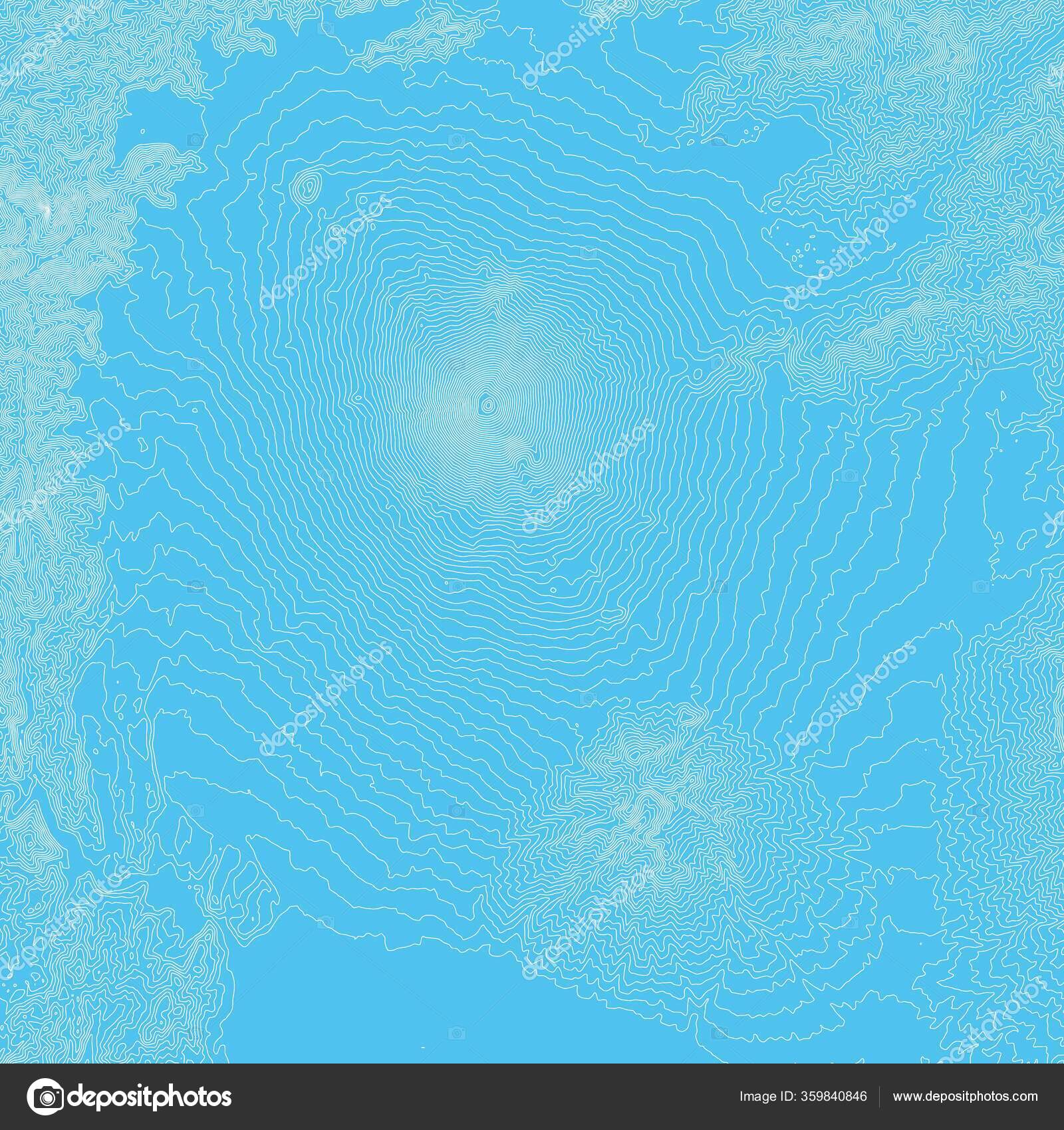 Vector Abstract Earth Relief Map Generated Conceptual Elevation Map ...