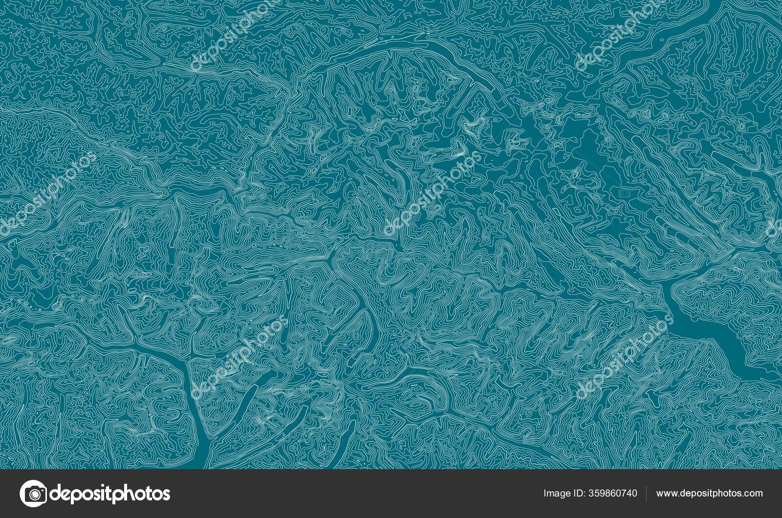 Vector Abstract Earth Relief Map Generated Conceptual Elevation Map ...