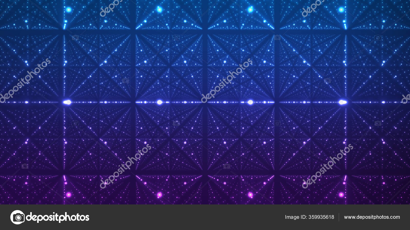 Vector Infinite Space Background Matrix Glowing Stars Illusion Depth ...
