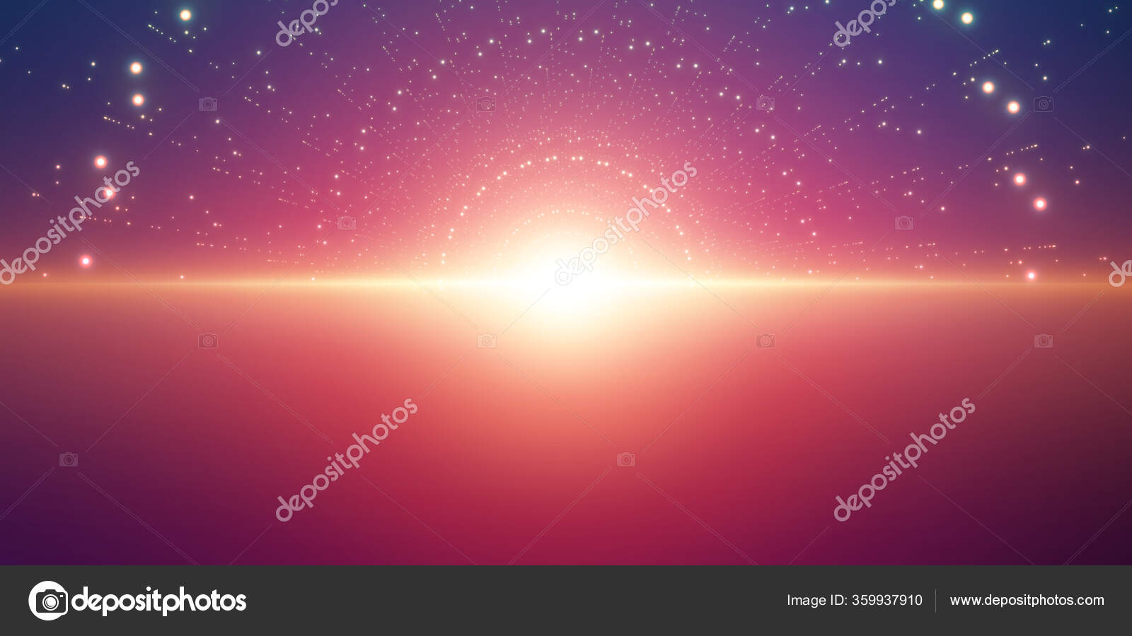 Vector Infinite Space Background Matrix Glowing Stars Illusion Depth ...