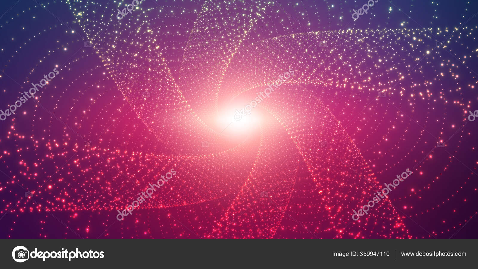 Vector Infinite Space Background Matrix Glowing Stars Illusion Depth ...