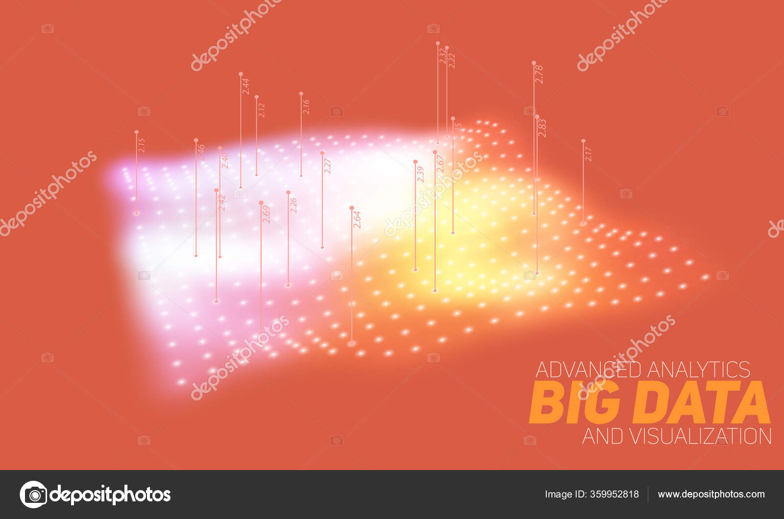 Big Data Plot Colorful Visualization Futuristic Infographic Information Aesthetic Design Stock ...