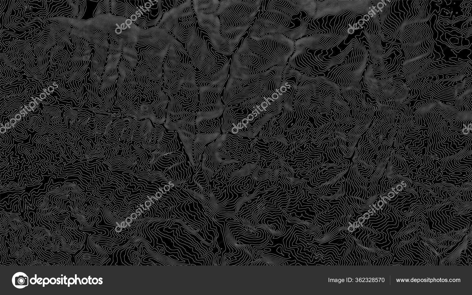 Vector abstract earth relief map. Generated conceptual elevation map ...