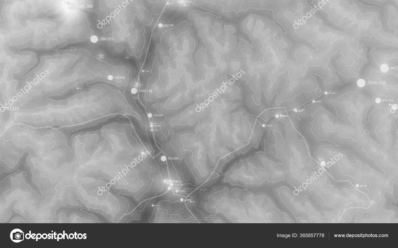 Image vectorielle Visualisation des données massives du terrain ...