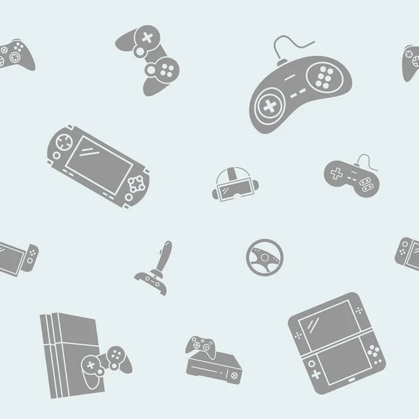 Gamepad Game Console Background Vector Seamless Pattern Joysticks Cyber Sport Stock Vector by ...