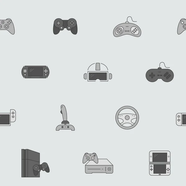 Gamepad Game Console Background Vector Seamless Pattern Joysticks Cyber Sport Stock Vector by ...
