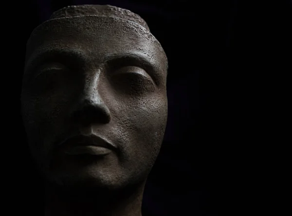 Ancient Greek Bust Depicts Face Female Figure Black Background Studio ...