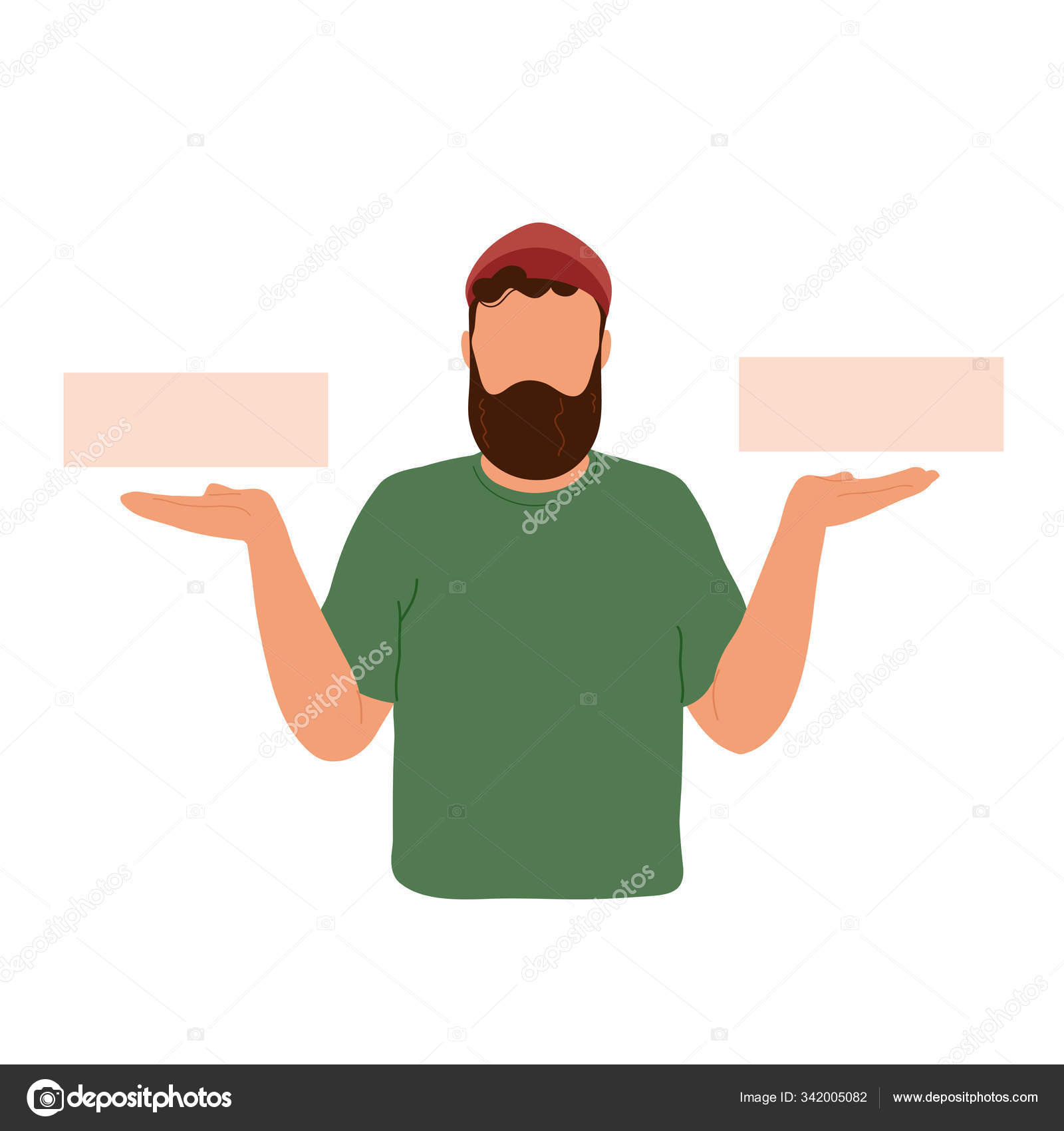 Man choosing between two options with blank space Stock Vector Image by ... Man choosing between two options with blank space Stock Vector Image by ...
