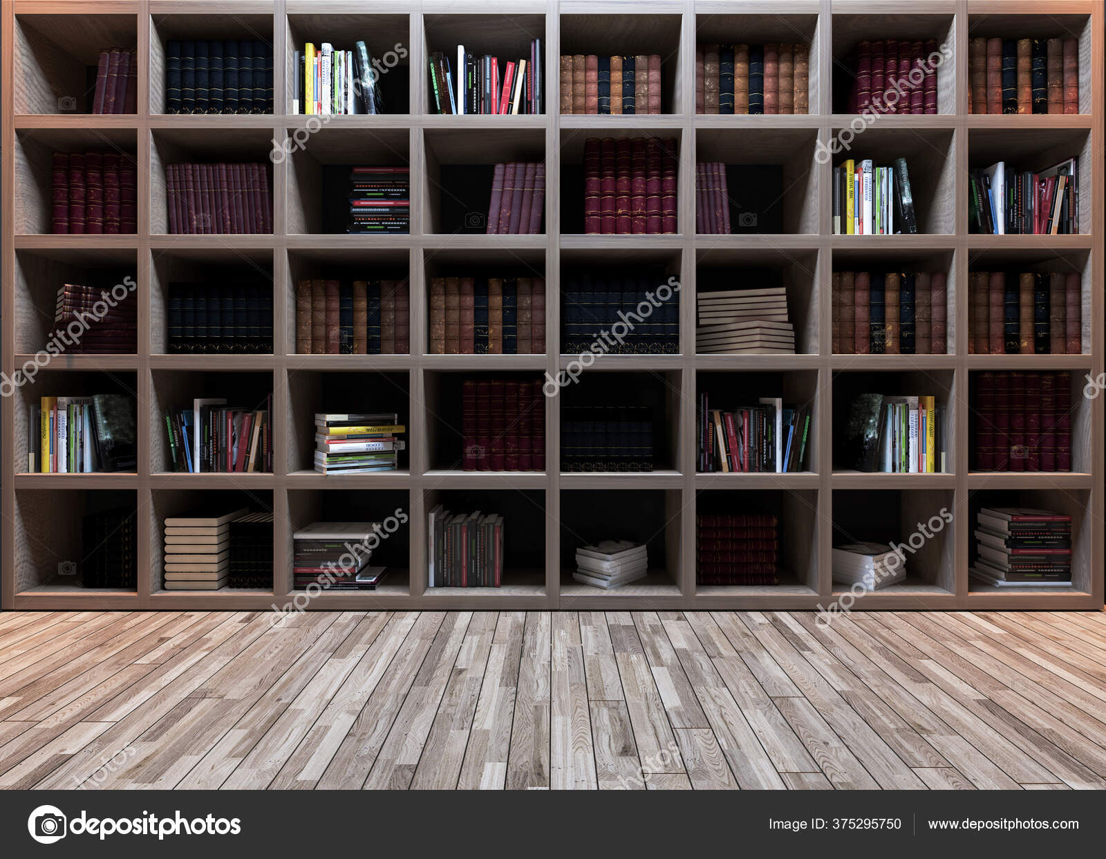 Modern Wood Bookshelf