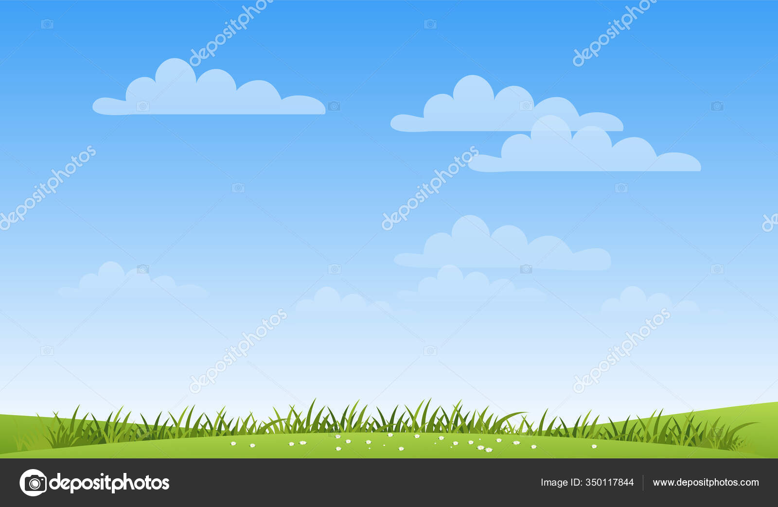 Animated Grass With Sky Blue