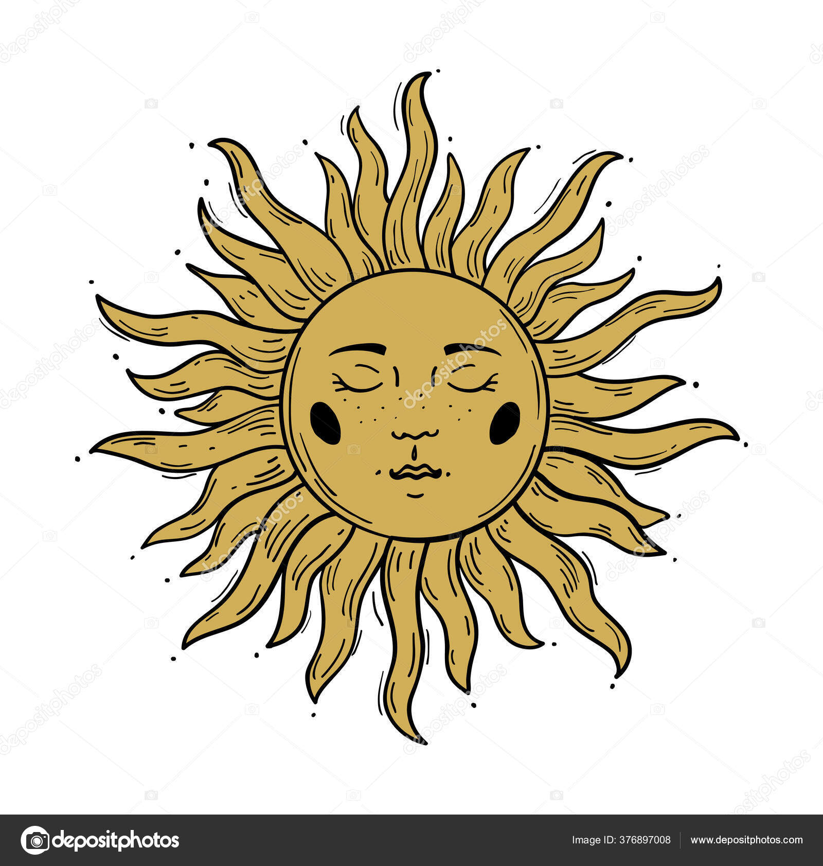 Medieval Sun Face