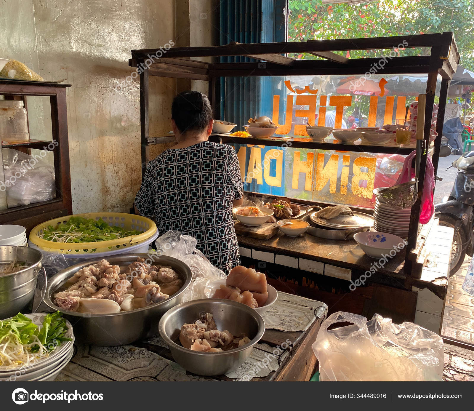 Tho Vietnam Jan 2020 Local Noodle Tieu Restaurant Tho Vietnam — Stock ...