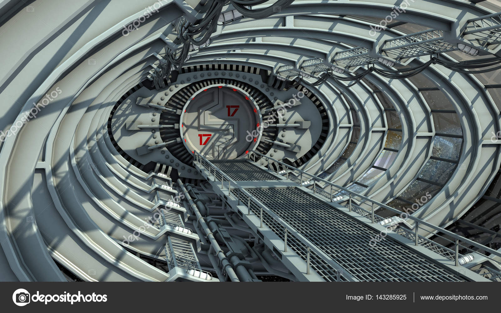 Spaceship or Space station bridge-tunnel Stock Photo by ©3000ad 143285925
