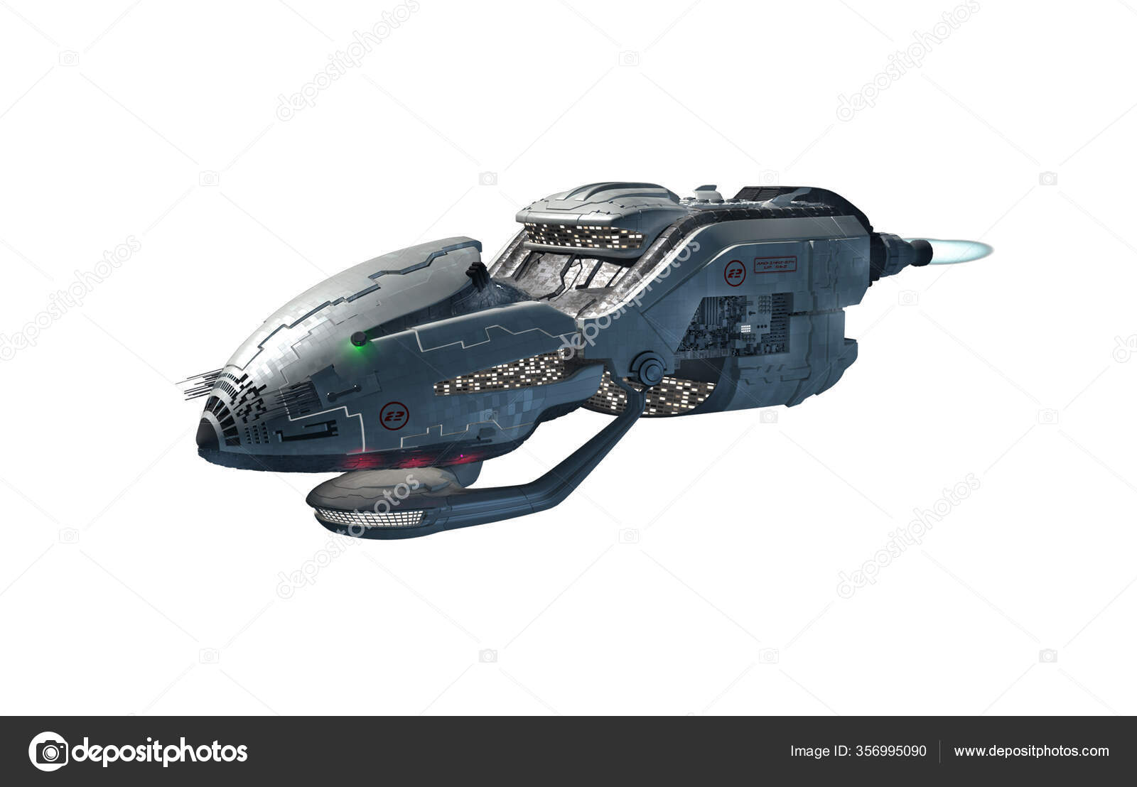 Intergalactic Spaceship Futuristic Deep Space Travel Science Fiction ...