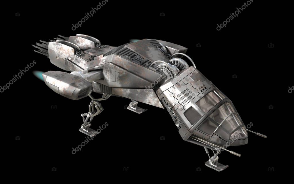 Nave espacial alienígena detallada en 3D para viajes espaciales ...