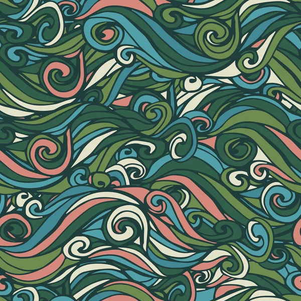 Vector Color Abstract Hand Drawn Decorative Ornamental Seamless Pattern