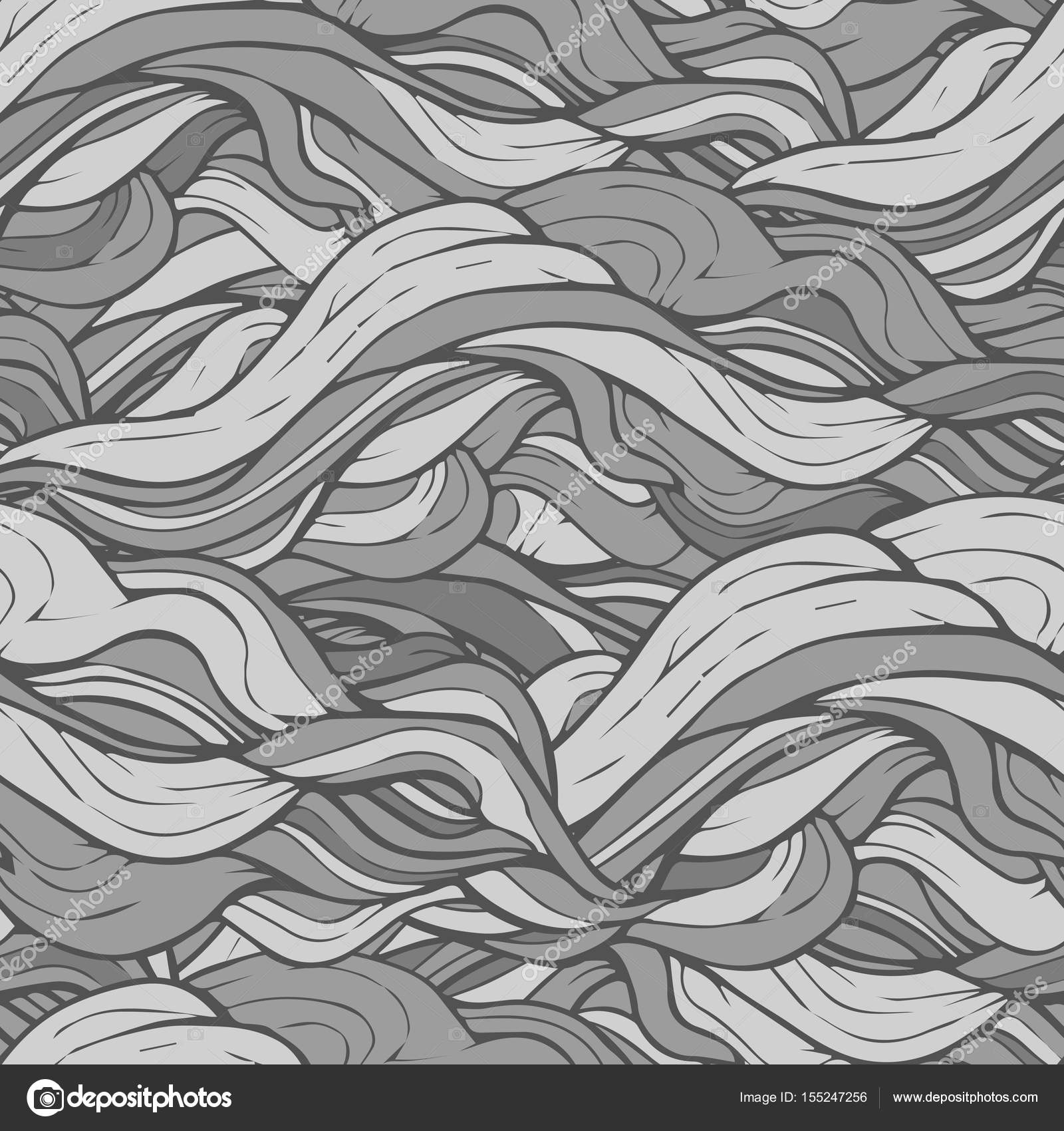Gray hand drawn wave seamless pattern Stock Vector by ©PictuLandra ...