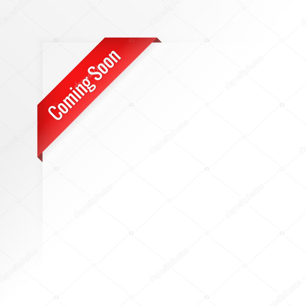 White background of coming soon ribbon Stock Vector Image by ©StarLine ...