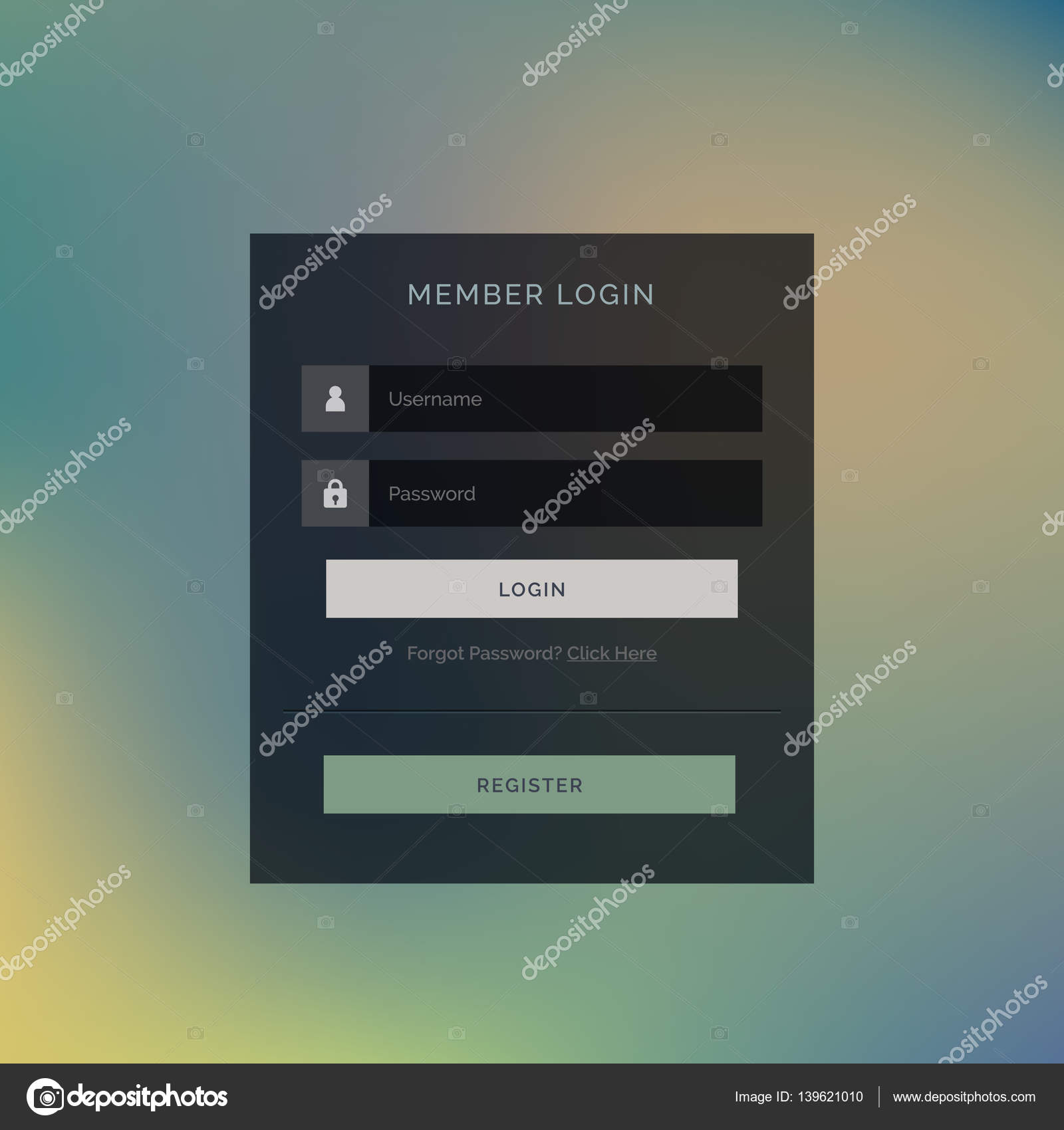 Dark theme member login form UI design Stock Vector by ©StarLine 139621010 Dark theme member login form UI design Stock Vector by ©StarLine 139621010
