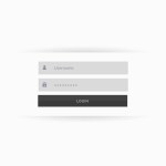 Minimal Login Form Design Stock Vector Image by ©hellena13 #38164861